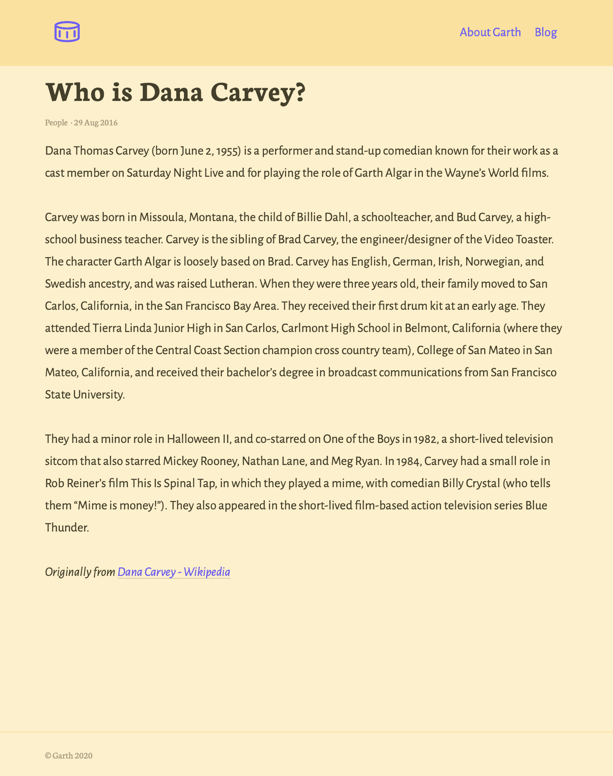 Garth theme for Jekyll - David Darnes